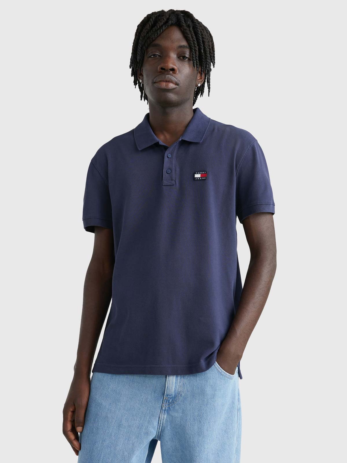Polo Aterciopelado Con Parche Tommy Jeans De Hombre | Polos - Tommy MX