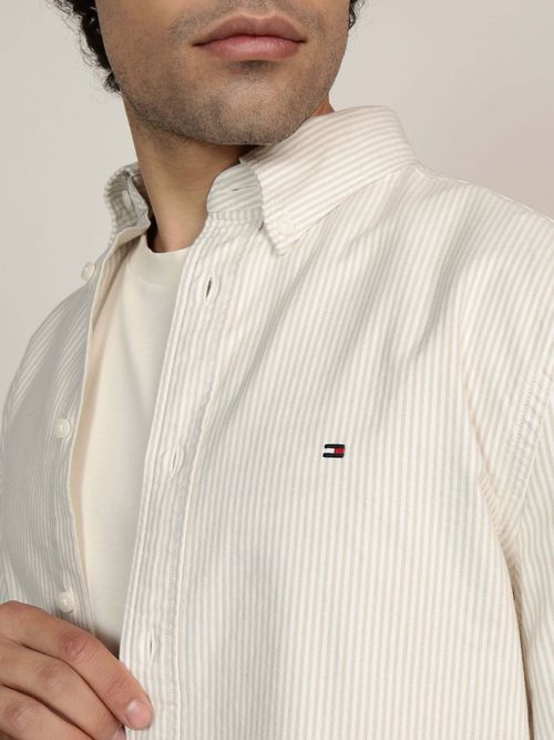 Camisa Heritage regular con diseño de rayas de hombre Tommy Hilfiger ...