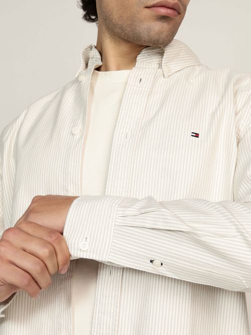 Camisa Heritage regular con diseño de rayas de hombre Tommy Hilfiger ...