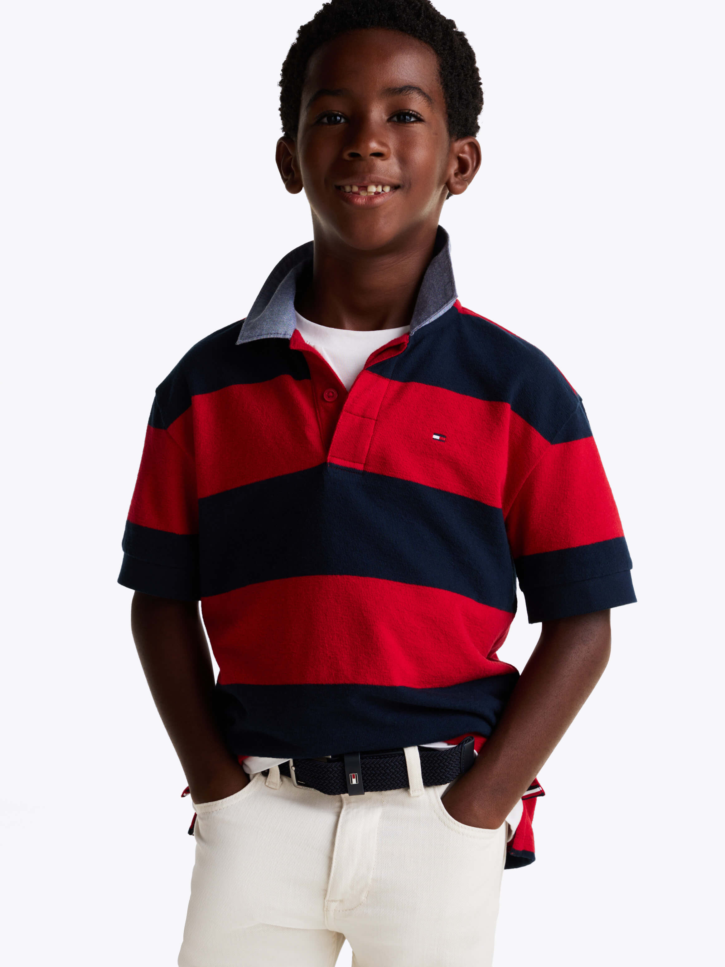 Polo con rayas estilo rugby de niño Tommy Hilfiger | Polos - Tommy MX