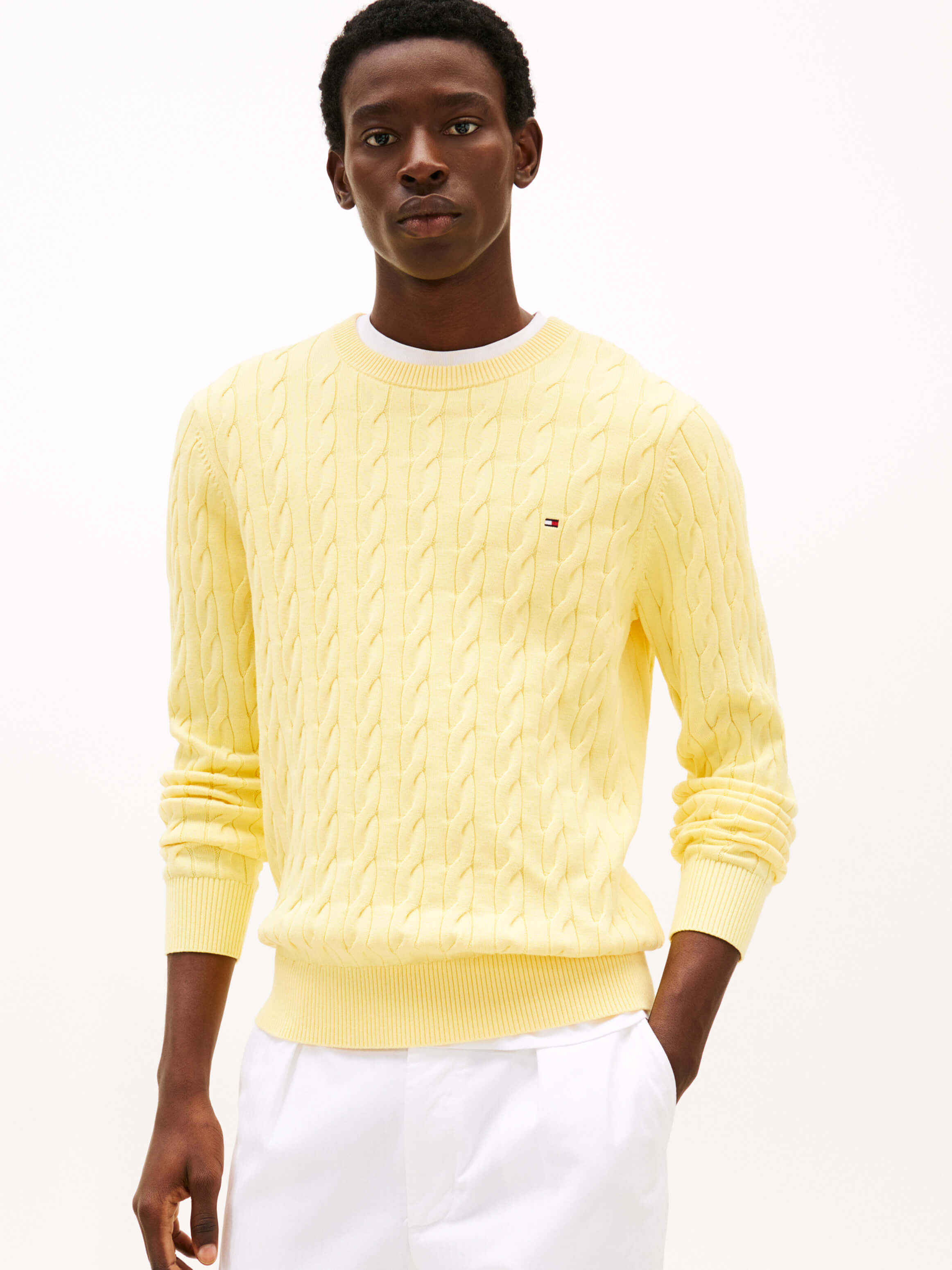 Suéter Classics amplio de punto trenzado de hombre Tommy Hilfiger ...