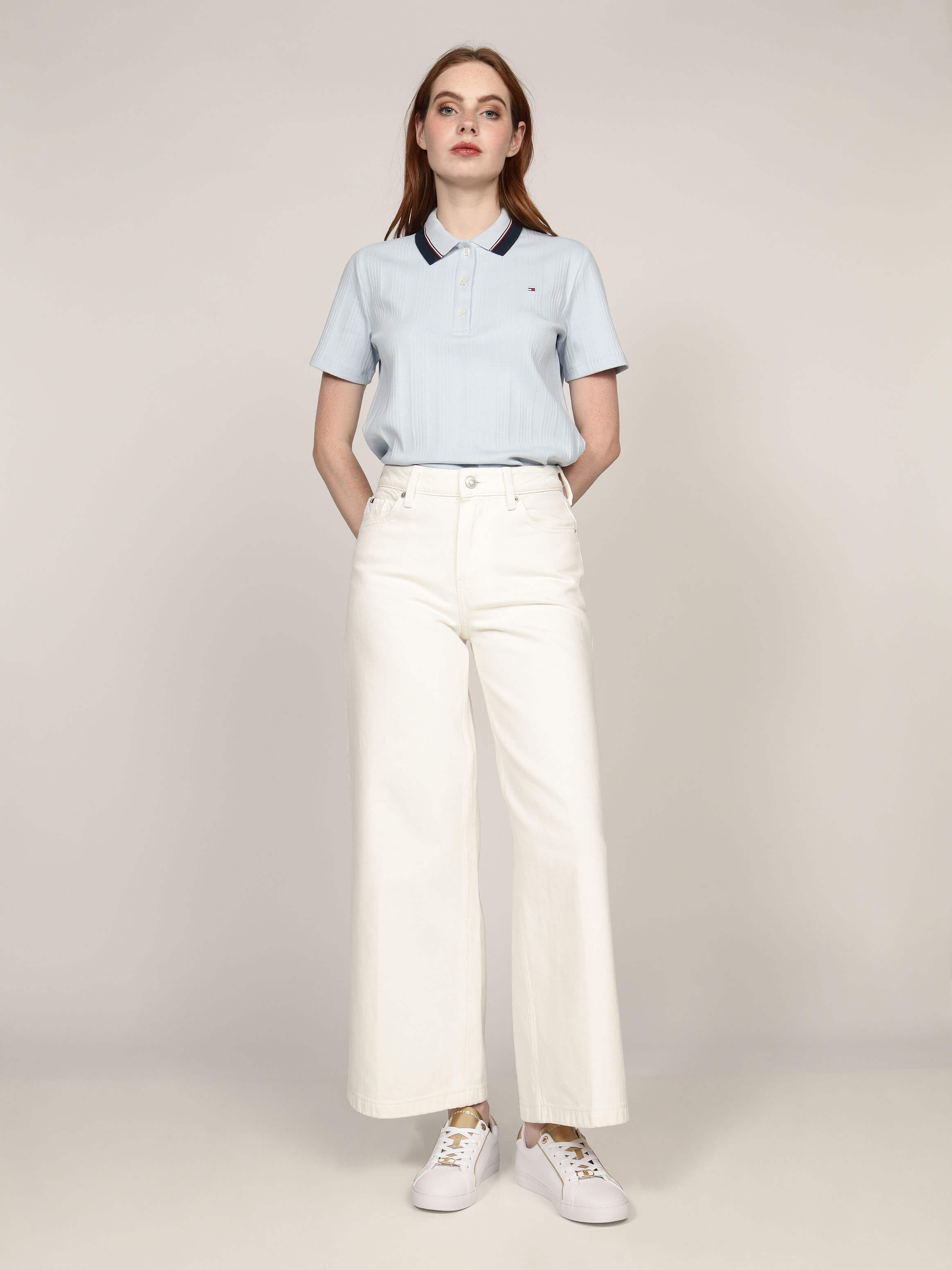 Polo con Logo Bordado de Mujer Tommy Hilfiger | Polos - Tommy MX